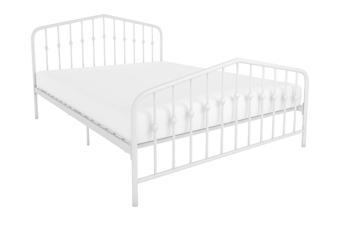 NOVOGRATZ BUSHWICK METAL BED WHITE KING UK Dorel Home Europe