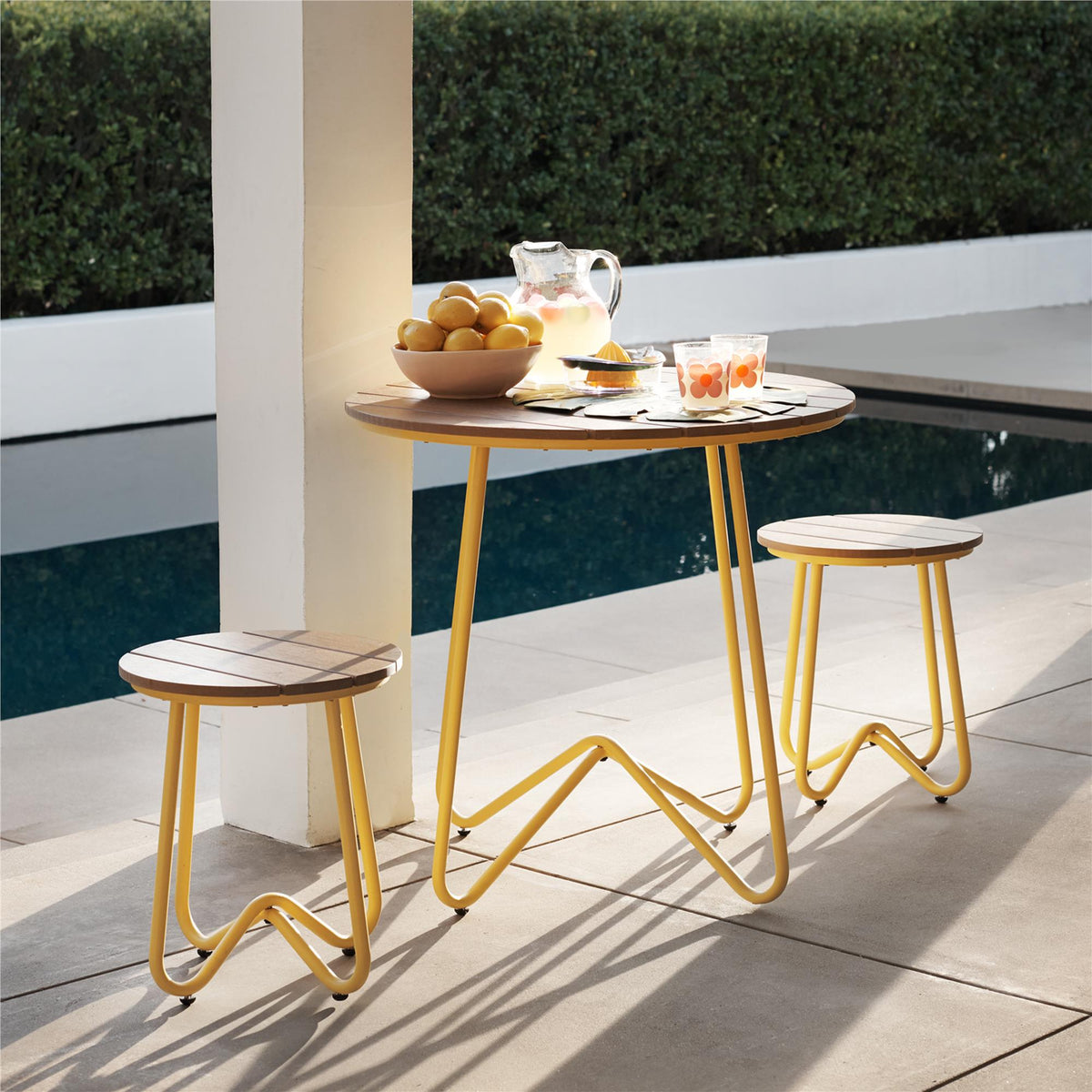 NOVOGRATZ POOLSIDE GOSSIP COLLECTION, BOBBI OUTDOOR/INDOOR BISTRO SET ...