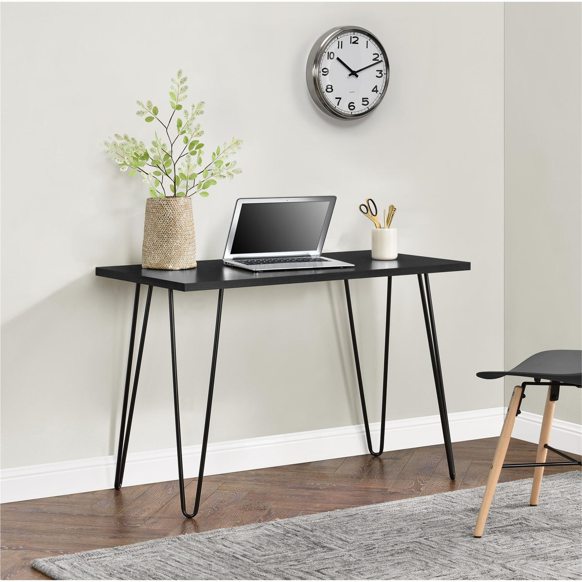 OWEN RETRO DESK BLACK OAK – Dorel Home Europe