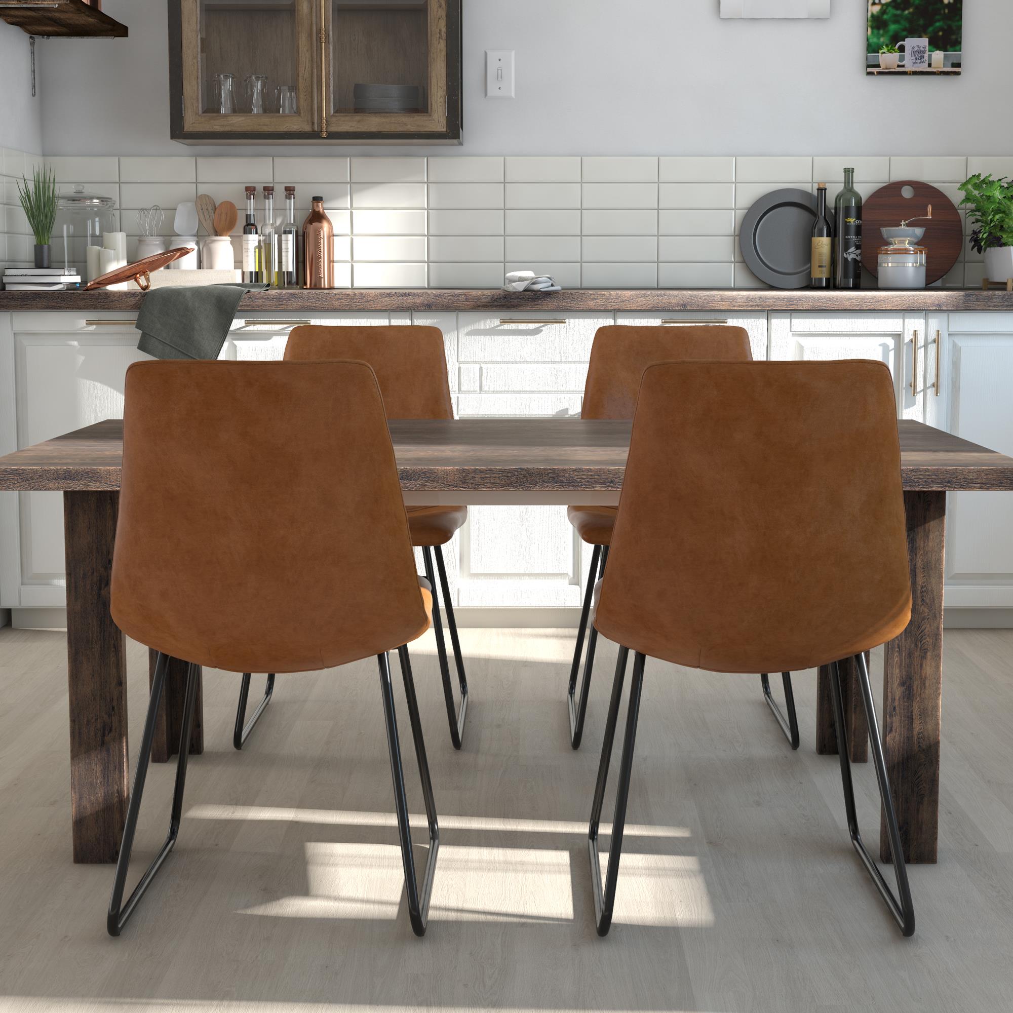 BOWDEN CHAIR PU CARAMEL MAPLE 2PK Dorel Home Europe