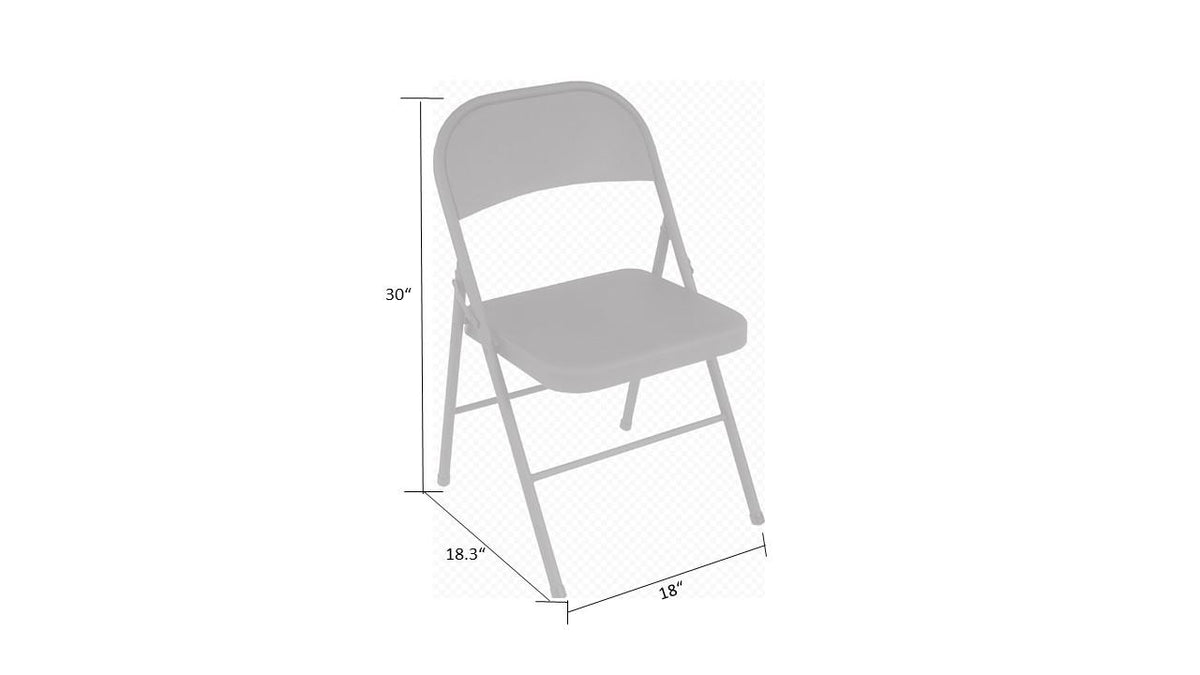 COSCO (US) ALL STEEL FOLDING CHAIR ANTIQUE LINEN 4-PACK – Dorel Home Europe