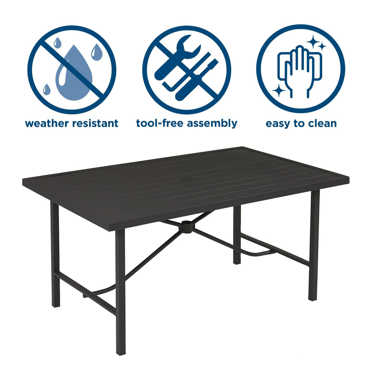 COSCO (UK) Capitol Hill Patio Table Charcoal – Dorel Home Europe
